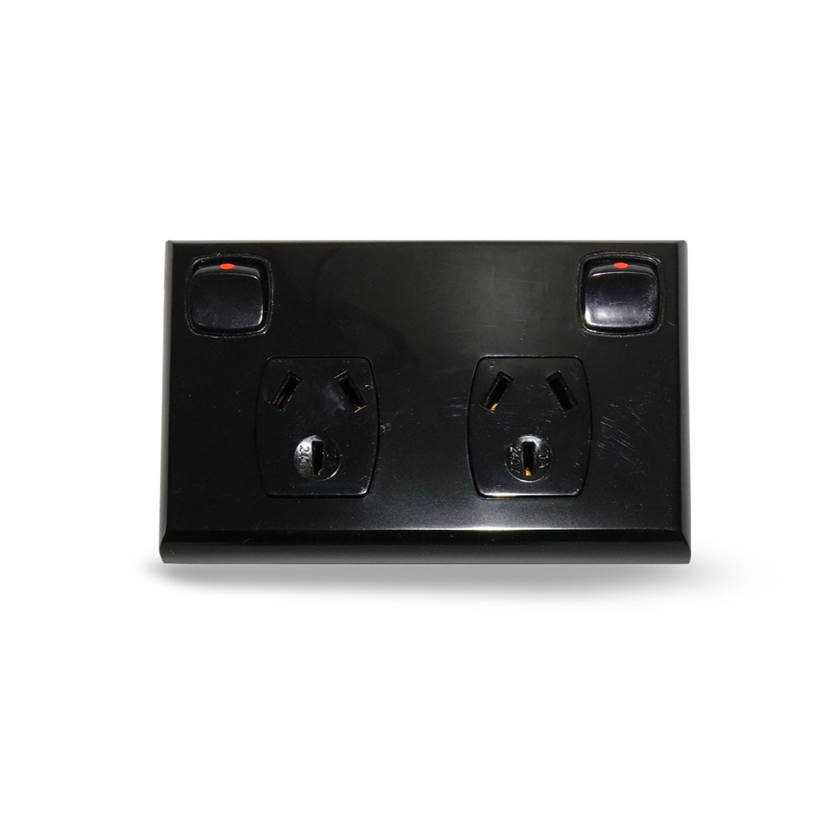 Black DGPO Double Twin Electrical Socket Outlet Power Point 10 Amp ...