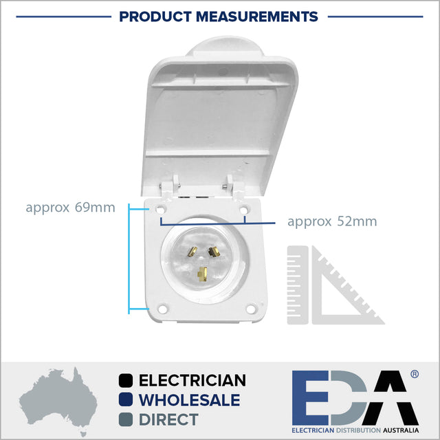 15 Amp Caravan Power Inlet 240V for Motor Homes, Trailers & Caravans ...